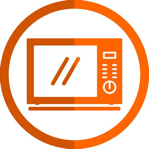 Microwave Glyph Orange Circle Icon 42807678 Vector Art At Vecteezy