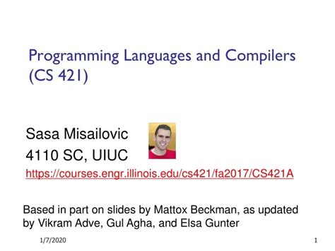 Ppt Programming Languages And Compilers Cs 421 Powerpoint