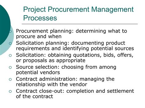 Project Procurement Managementppt