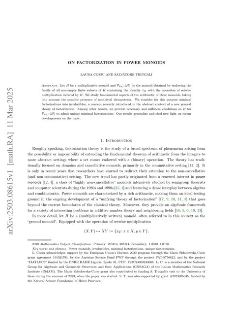 Pdf On Factorization In Power Monoids
