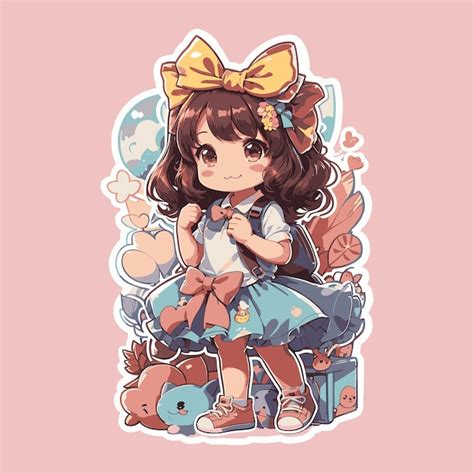 Premium Vector Cute Stickers Style Cartoon Ai Generated