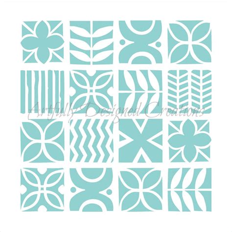 Tapa Background Stencil Bees Baked Art Supplies And Artfully