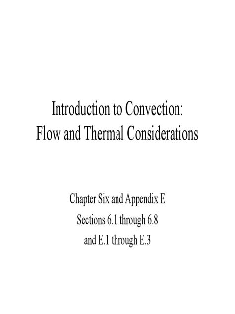 introduction to convection flow and thermal considerations pdf boundary layer fluid dynamics