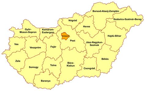 Map Of Hungary Political Mapregions Worldofmaps Net O Vrogue Co