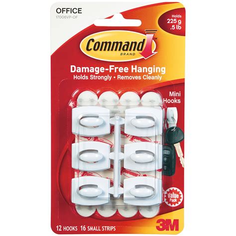 3m 17006 Vp 18 Count Mini Command Hooks Value Pack