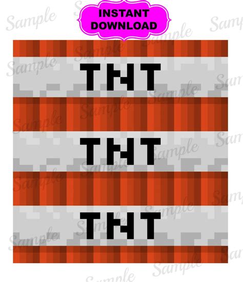 Minecraft Tnt Free Printable Printable Calendars AT A GLANCE