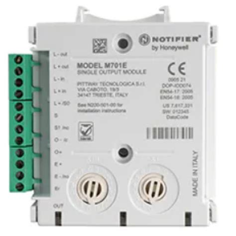 Notifier M E Analogue Addressable Single Output Control Module