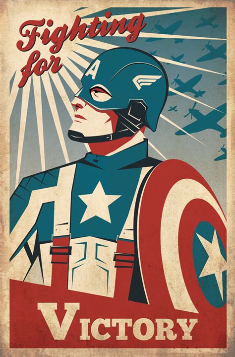 Captain America Retro Propaganda Poster On Behance