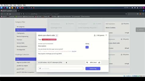Dont Use Client Side Picoctf Web Exploitation Youtube