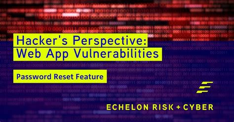 hacker s perspective web app vulnerabilities password reset feature
