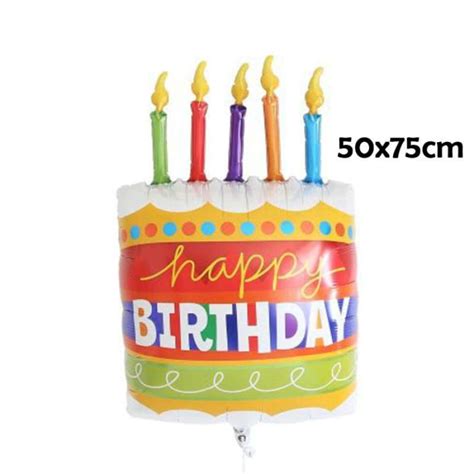 Promo Balon Foil Hbd Cake Candles Balon Kue Lilin Happy Birthday Ultah Diskon Di Seller