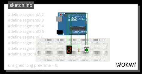 7 Segment With Button Final Wokwi Esp32 Stm32 Arduino Simulator