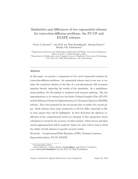 Pdf Similarities And Differences Of Two Exponential Schemes For