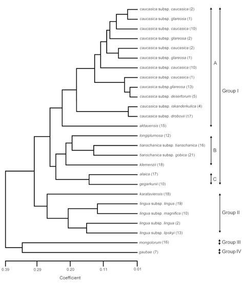 Upgma Dendrogram Of 262 Specimens Using A Dissimilarity Matrix