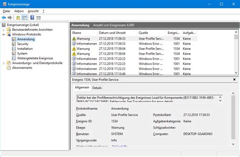Windows 10 V1809 Continous Warnings Event Id 1534 Borns Tech And