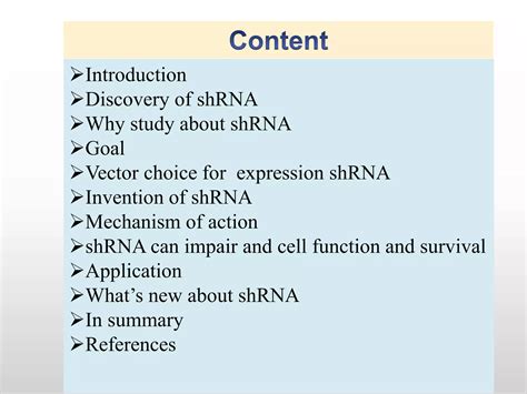 Short Hairpin Rna Pptx