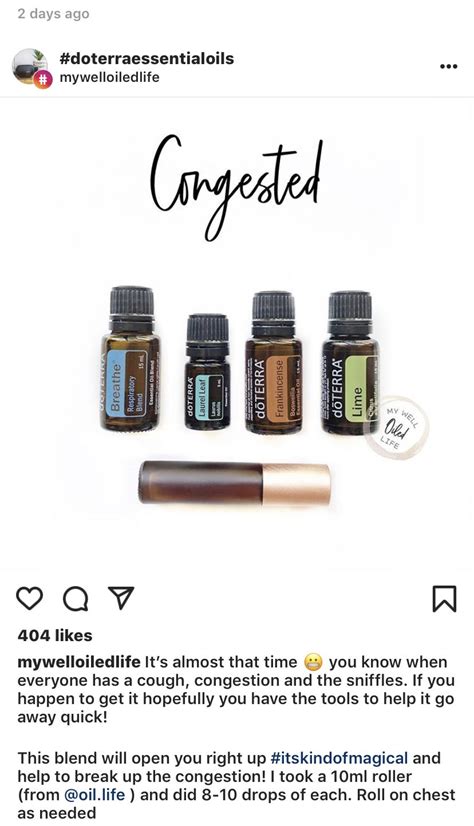 Doterra Congested Roller Blend Essential Oils For Congestion Doterra