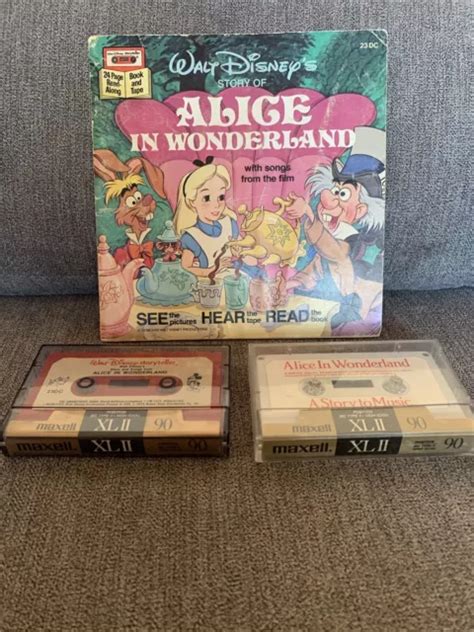 Walt Disneys Alice In Wonderland Read Along Book And Cassette From