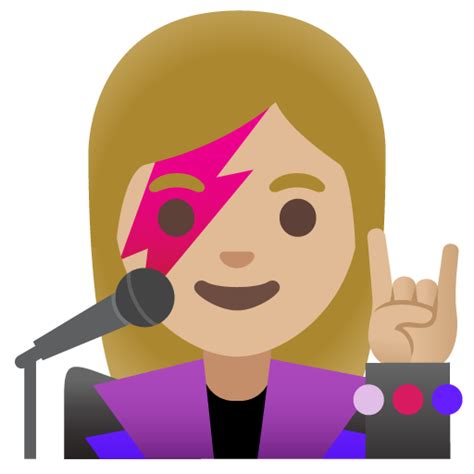 👩🏼‍🎤 Woman Singer Medium Light Skin Tone Emoji Meaning From Girl