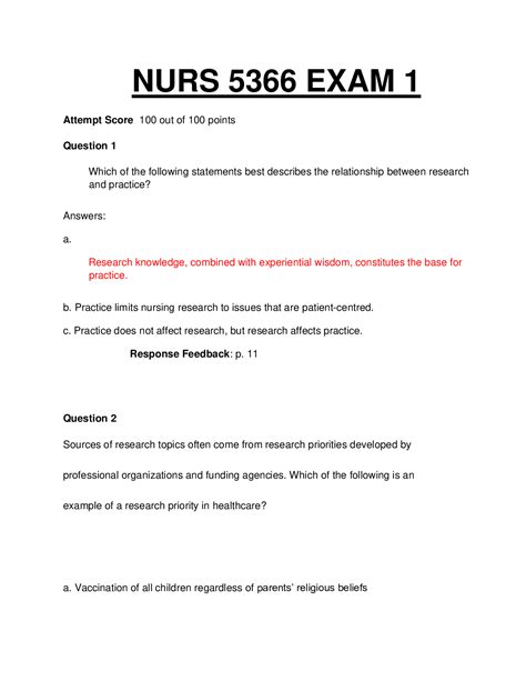 Nurs 5366 Nurs5366 Exam 1 Questions With Well Explained Answers