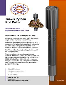 Triaxis Python Rod Puller Triaxis Oil Tools