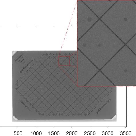 Image Of The Cdmam Phantom The Image Comprises Margin White Phantom Download Scientific