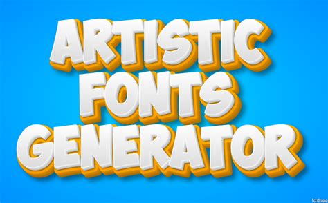Artistic Fonts Generator Text Effect And Logo Design Font
