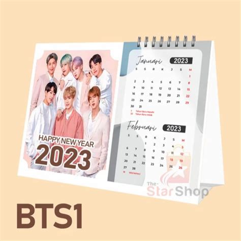 Jual Kalender Duduk 2023 Custom Kalender BTS 2023 Murah Dekorasi BTS