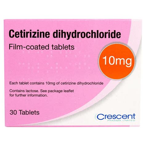 Cetirizine Cetirizine Dihydrochloride Film Coated Tablets 30 Tablets
