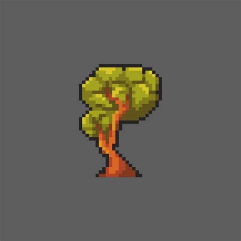 Premium Vector Pixel Art Tree For Game Asset
