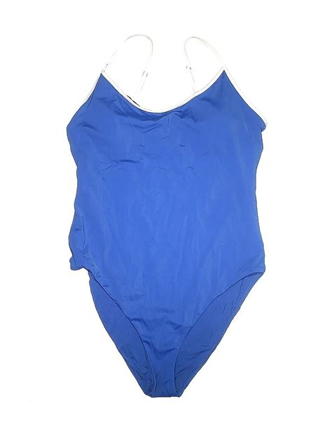 Mindy X Andie Solid Blue One Piece Swimsuit Size Xl Tall 45 Off