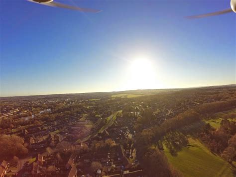 Aerial Britain Four Pictures Crawley From 275ft Above Ifield West On