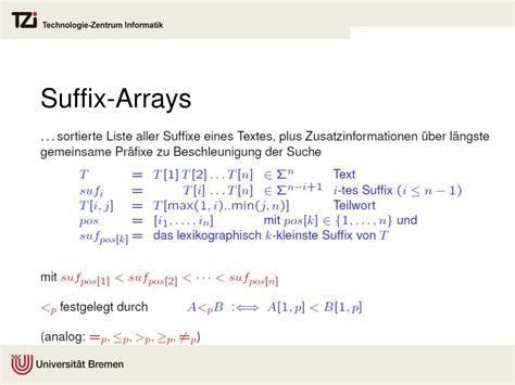 Ppt Algorithm Engineering „suffix Bäume Und Suffix Arrays Powerpoint
