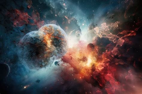 The Starry Night Sky With Swirls Of Nebulae And Their Galaxies Shining