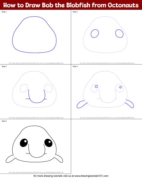 How To Draw Bob The Blobfish From Octonauts Octonauts Step By Step DrawingTutorials Com