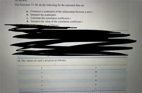 Solved For Exercises Do The Following For The Chegg