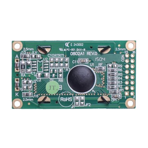 8x2 character lcd module gray yellow backlight display interface mcu
