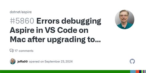 Errors Debugging Aspire In VS Code On Mac After Upgrading To Sequoia Issue Dotnet
