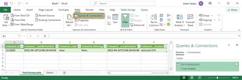 import data into excel via api