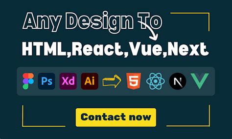 Convert Figma Psd Xd Ai To Html Reactjs Nextjs Vuejs Website By