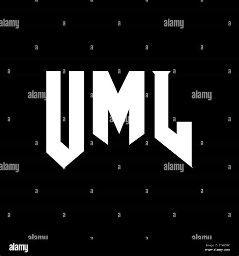 Uml Letter Logo Design For Technology Company Uml Logo Design Black