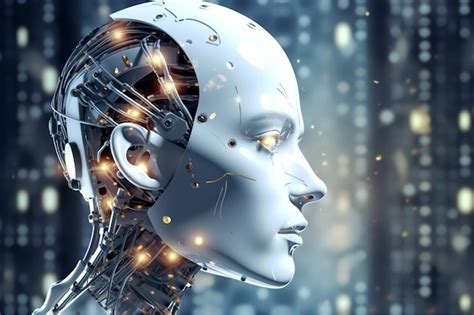 premium ai image 3d rendering technology robotics data analytics or
