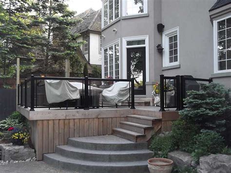 Aluminum Glass Railings Black Vaughan Aluminum Fence Toronto