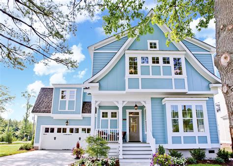 Stunning Blue Houses With White Trim Elegant Home Design Inspiration