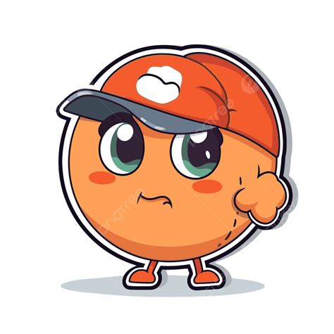 모자를 쓴 주황색 캐릭터 벡터 킥볼 상표 만화 Png 일러스트 및 벡터 에 대한 무료 다운로드 Pngtree