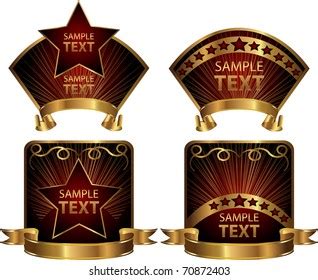 Set Background Label Stock Vector Royalty Free Shutterstock