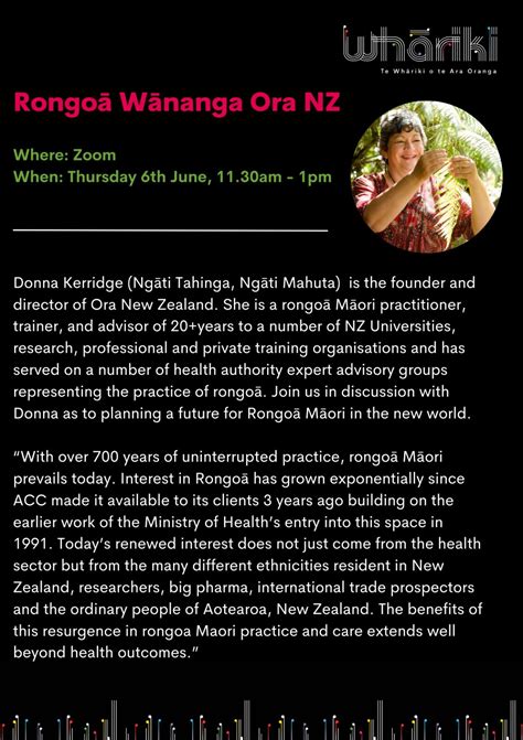 Te Whāriki O Te Ara Oranga On Linkedin Have You Registered For Our
