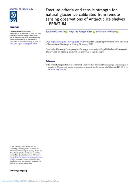 Pdf Fracture Criteria And Tensile Strength For Natural Glacier Ice