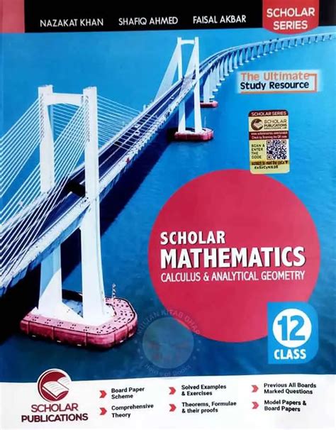 scholar mathematics for class 12 calculus analytical geometry mkg