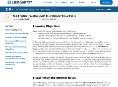 texas gateway ch 16 practical problems with discretionary fiscal